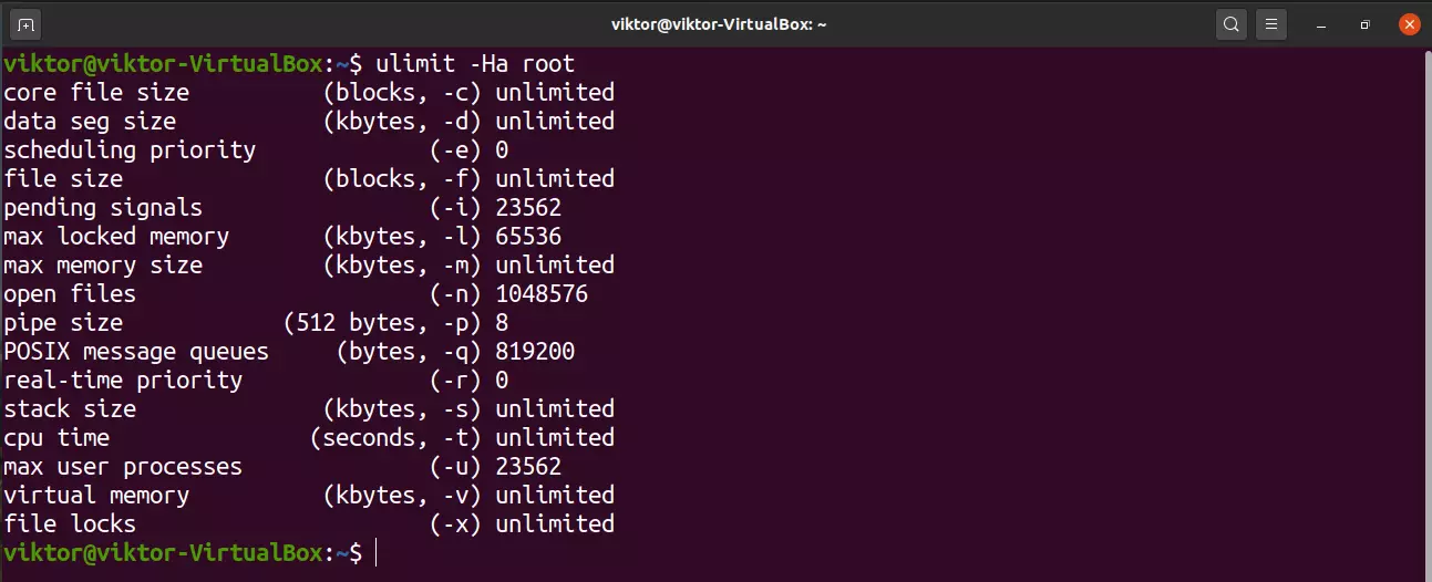 Як назаўсёды ўсталяваць значэнне ulimit 8583_5