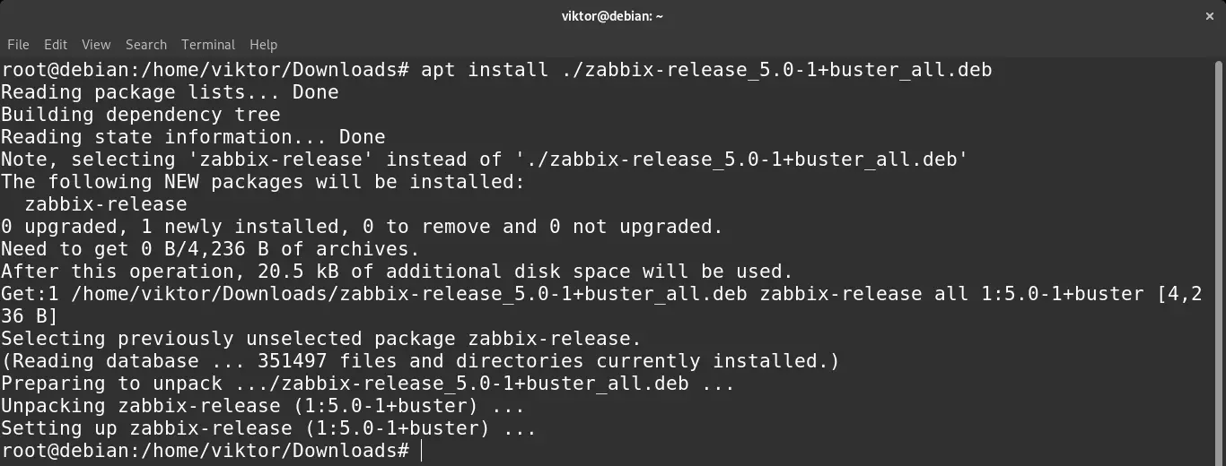 Kuidas installida Zabbix Debiani 8590_16