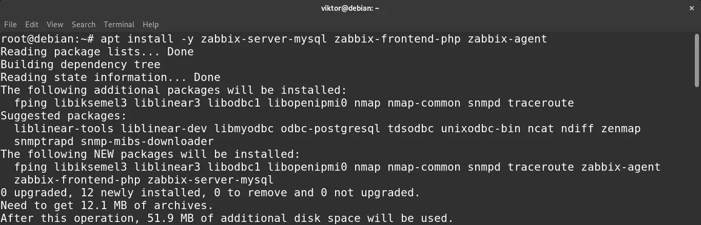 Kuidas installida Zabbix Debiani 8590_17