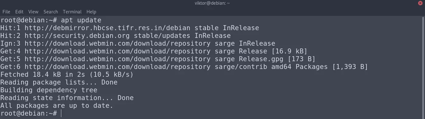 Как да инсталирате Webmin на Debian 8591_6