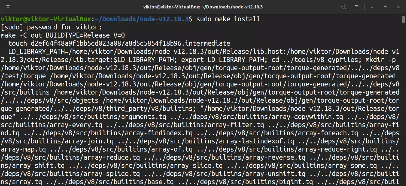 Ubuntu 20.04 боюнча Node.js орнотуп, колдонуңуз 8593_23