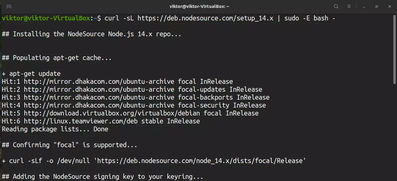 Instalirajte i koristite Node.js na Ubuntu 20.04 8593_4