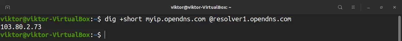 Pezani Public IP kuchokera ku Terminal pa Ubuntu 20.04 8594_1