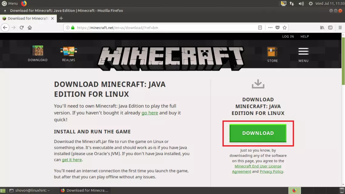Как установить игру Minecraft на Ubuntu 18.04 LTS 8617_7