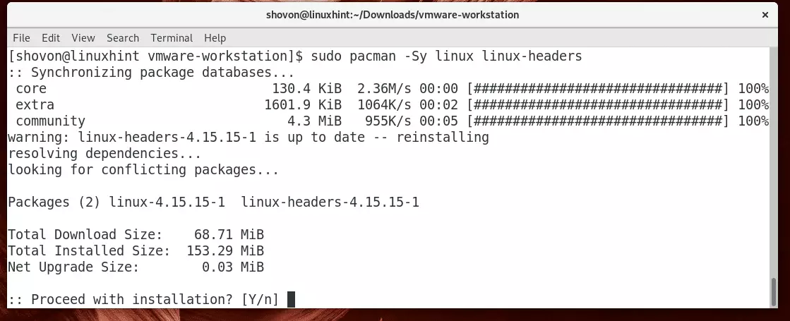 Cum se instalează VMware Workstation Pro 14 pe Arch Linux 8619_30