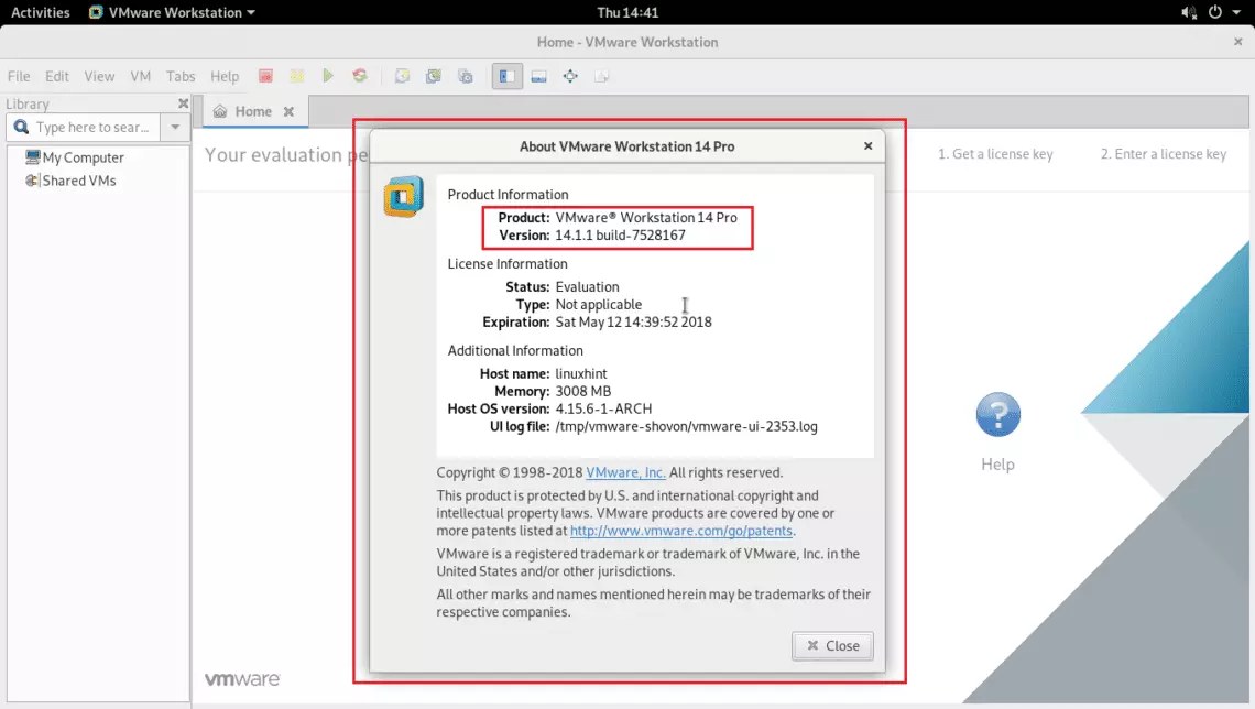 Cum se instalează VMware Workstation Pro 14 pe Arch Linux 8619_51