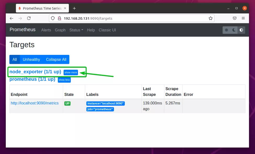 Hoe kinne jo Prometheus ynstalleare op Ubuntu 20.04 LTS? 8621_52