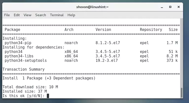 CentOS7 मा पाइथन PIP स्थापना गर्नुहोस् 8622_17