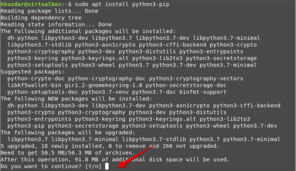 Instalirajte Python PIP Debian 10 8624_6