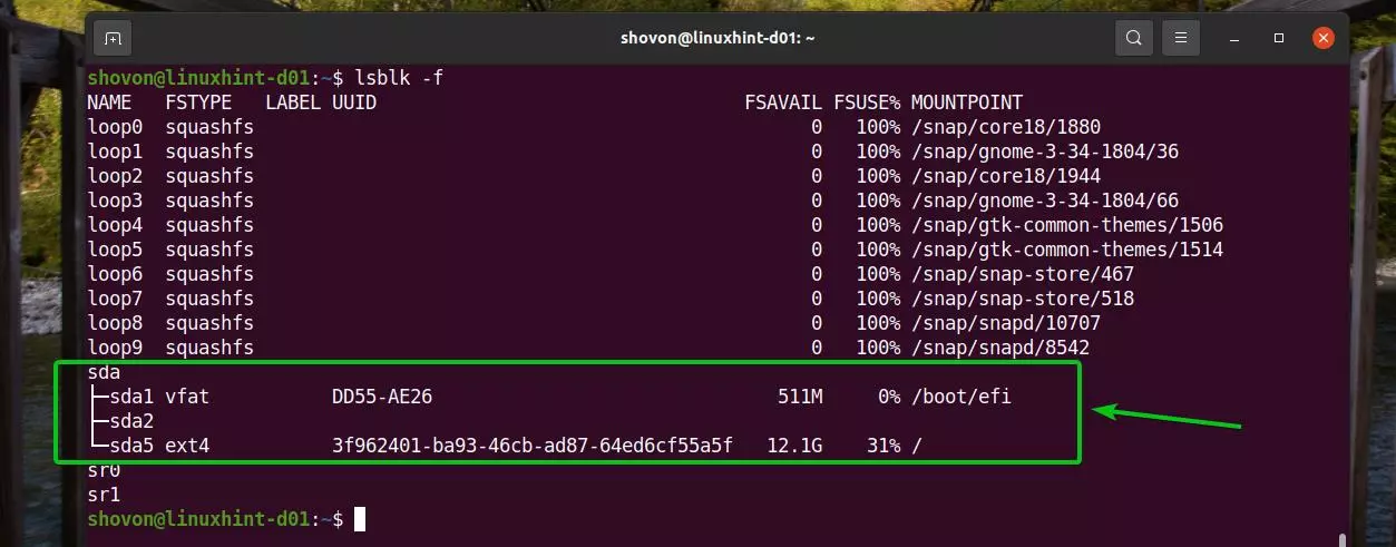 Fitxategi-sistema mota zehazteko moduak Linux-en 8629_11