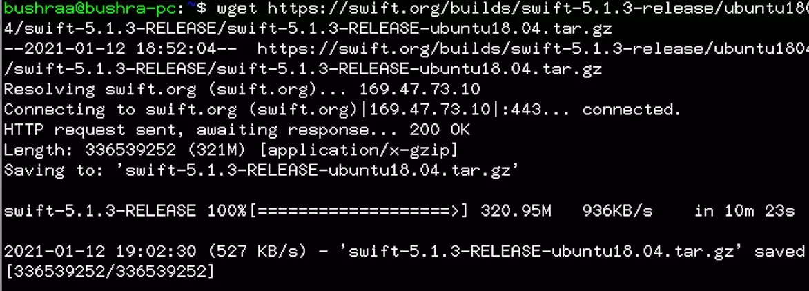 Come installare Swift in Debian 10 8640_6
