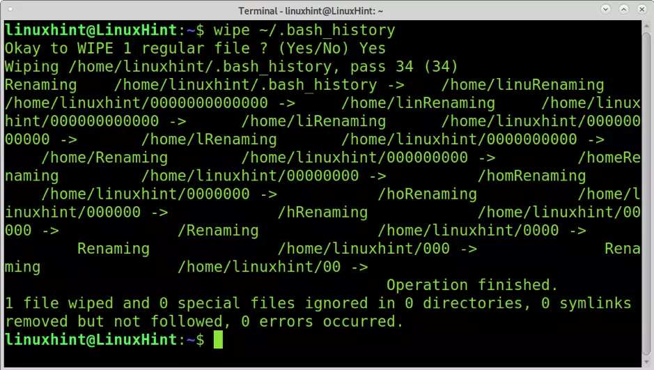 Izdzēsiet vēsturi bez pēdām operētājsistēmā Linux 8653_7