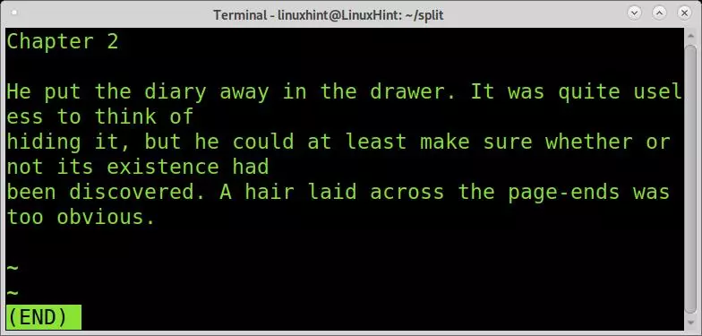 ฉันจะแยกไฟล์ออกเป็นส่วน ๆ ใน Linux . ได้อย่างไร 8655_11