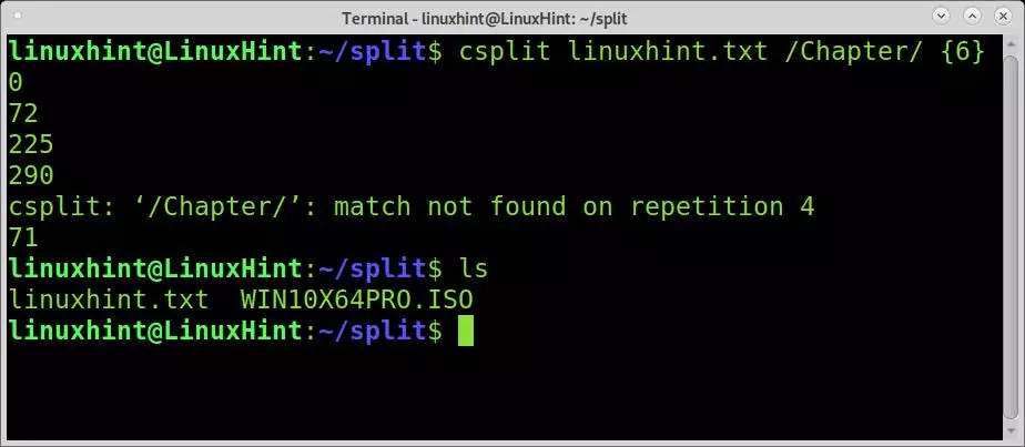 ฉันจะแยกไฟล์ออกเป็นส่วน ๆ ใน Linux . ได้อย่างไร 8655_15