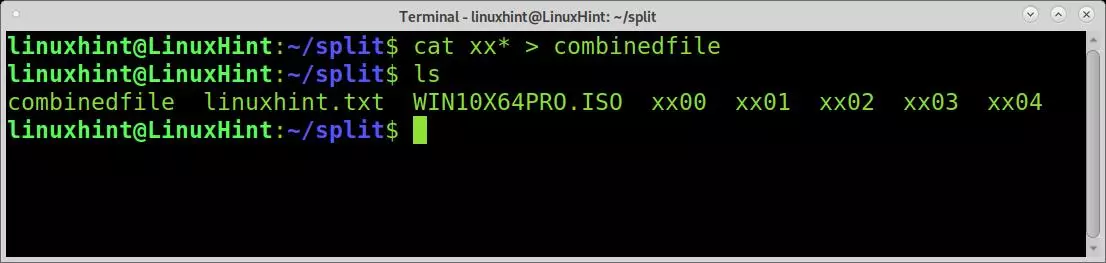 ฉันจะแยกไฟล์ออกเป็นส่วน ๆ ใน Linux . ได้อย่างไร 8655_18