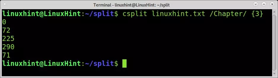 ฉันจะแยกไฟล์ออกเป็นส่วน ๆ ใน Linux . ได้อย่างไร 8655_7