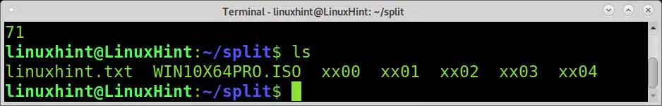 ฉันจะแยกไฟล์ออกเป็นส่วน ๆ ใน Linux . ได้อย่างไร 8655_8