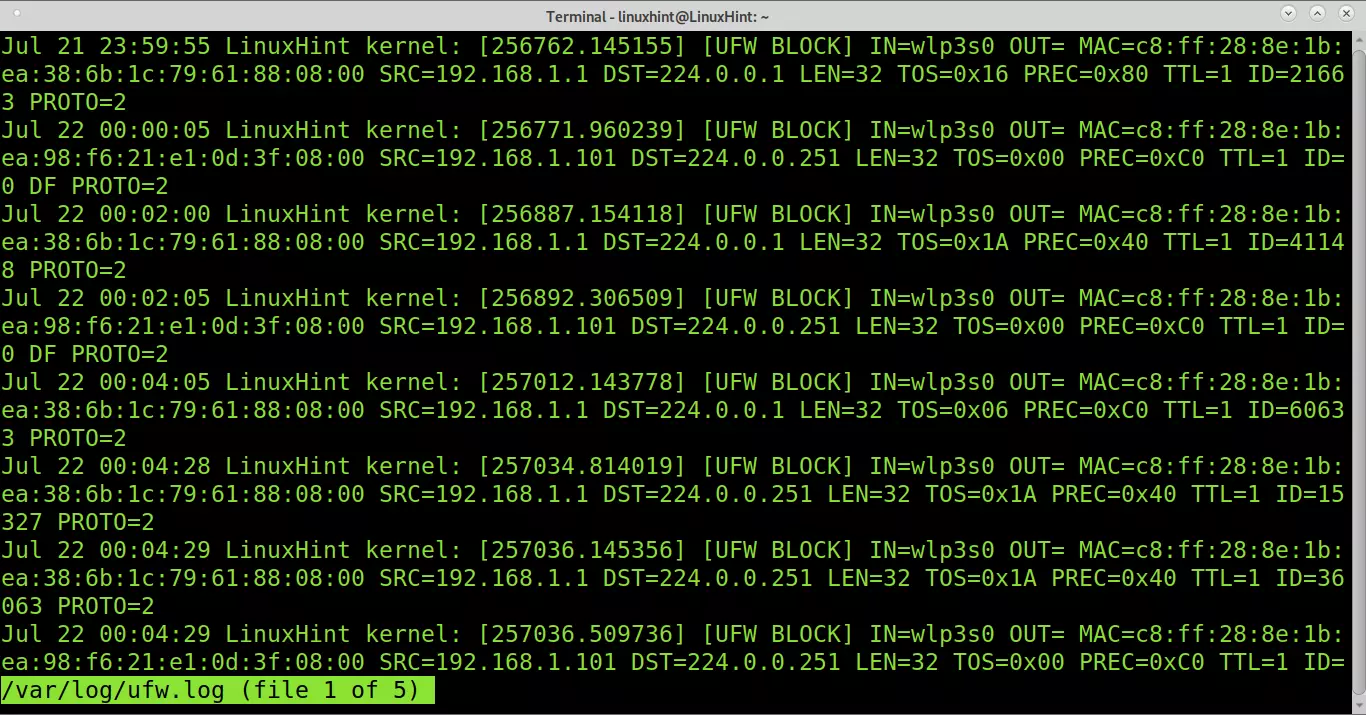 আমি কিভাবে আমার UFW লগ চেক করব? 8660_7
