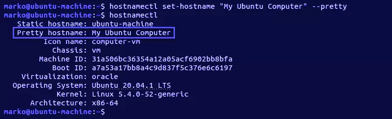 Conas an t-óstainm a athrú in Ubuntu? 8707_5