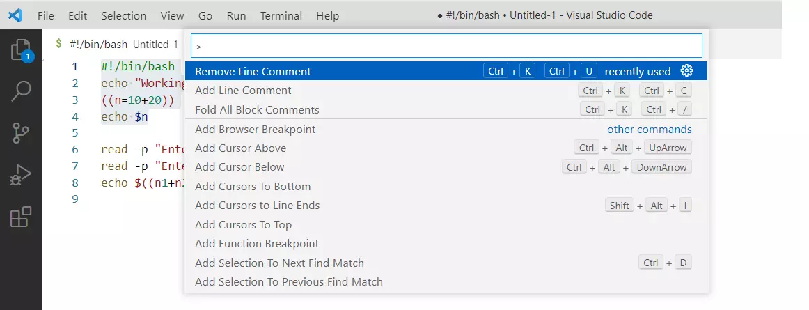 Cara menggunakan komentar baris tunggal dan ganda di BASH 870_7