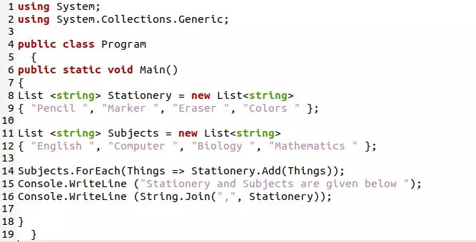 C#-da iki siyahını necə birləşdirmək olar 8711_3