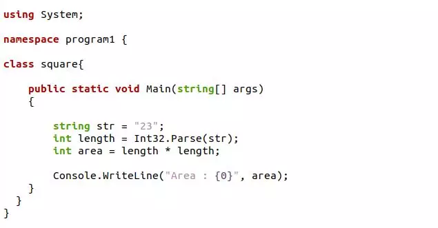 C # String เป็น int Conversion 8719_1