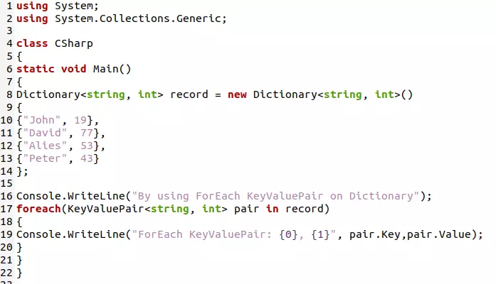 C# ForEach Dictionary 8720_1