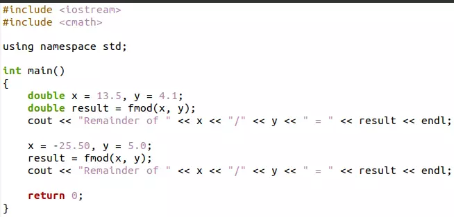 Fmod() Funkcia C++ 8736_1