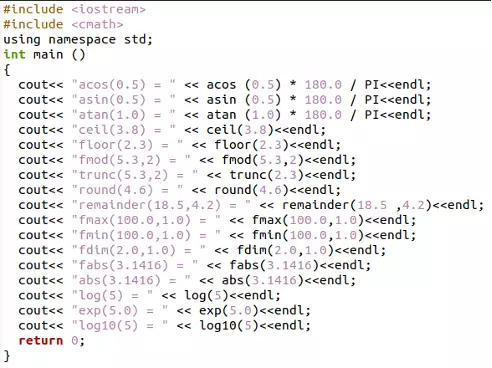 C++ Cmath Librerija 8745_11