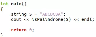 ກວດເບິ່ງ palindrome C ++ 8746_2