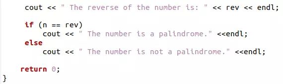 ກວດເບິ່ງ palindrome C ++ 8746_5