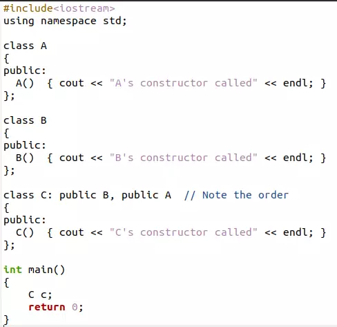 C++ Moștenire multiplă 8749_1