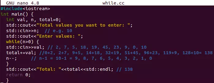 Filwaqt Loop Sum of Numbers C++ 8753_4