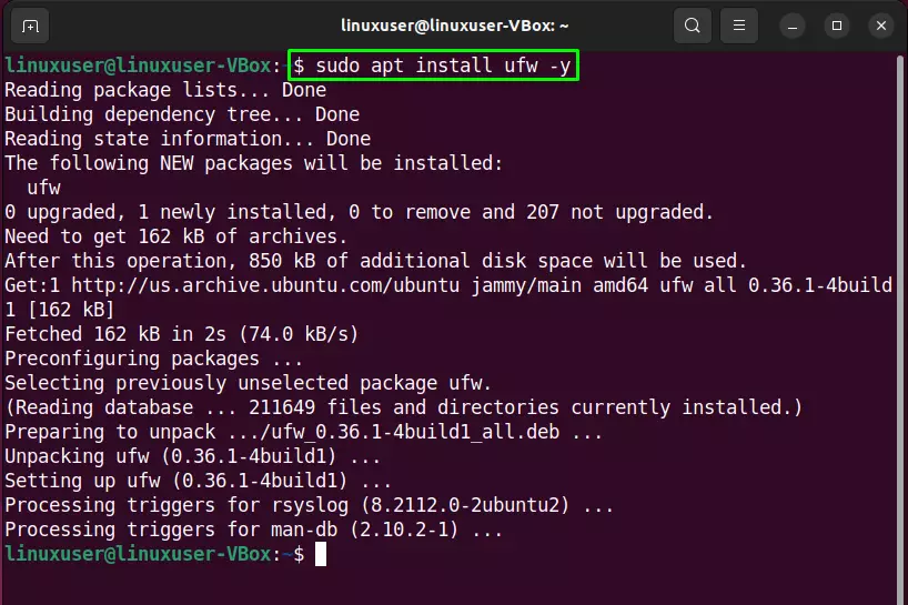 Napredna konfiguracija UFW vatrozida u Ubuntu 22.04 87_2
