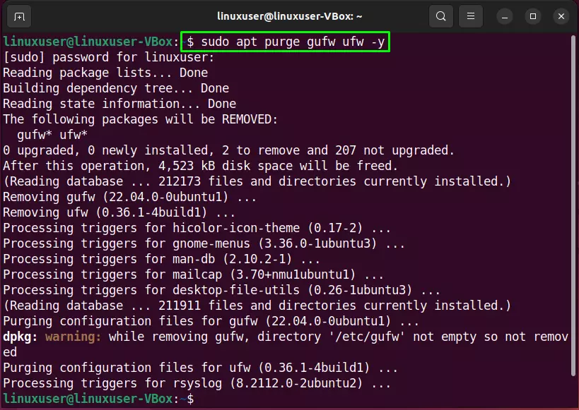 Fa'atonuga ole UFW Firewall i le Ubuntu 22.04 87_21