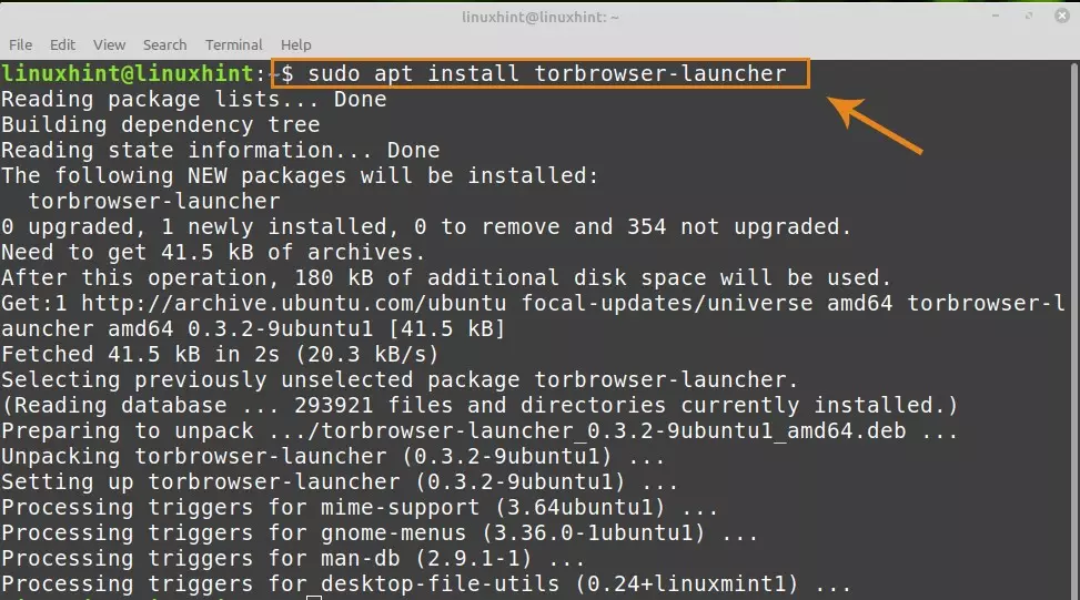 ਉਬੰਟੂ 20.04 'ਤੇ ਟੋਰ ਬ੍ਰਾਊਜ਼ਰ ਨੂੰ ਕਿਵੇਂ ਇੰਸਟਾਲ ਕਰਨਾ ਹੈ 8801_3