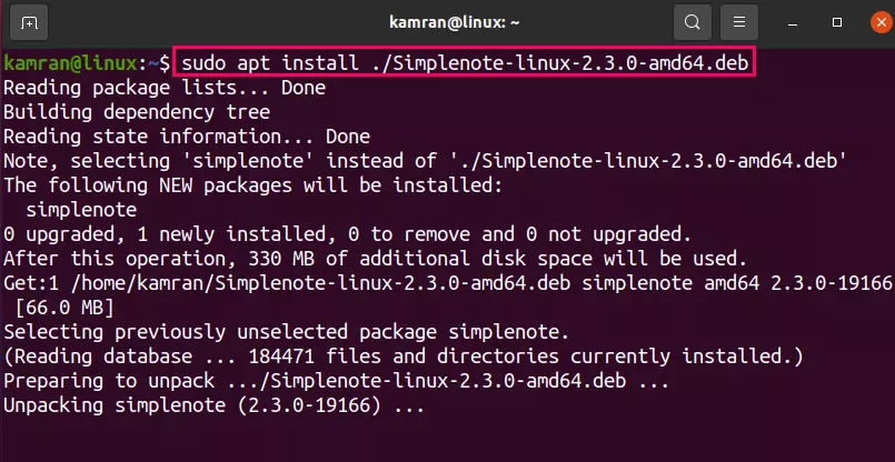 Ubuntu 20.04 پر Simplenote 2.3.0 کو کیسے انسٹال کریں۔ 8802_3
