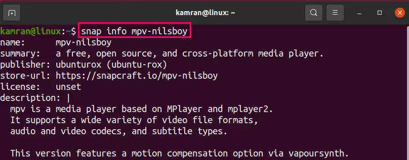 Maitiro ekuisa MPV Media Player paUbuntu 20.04 uye Linux Mint 20? 8805_10