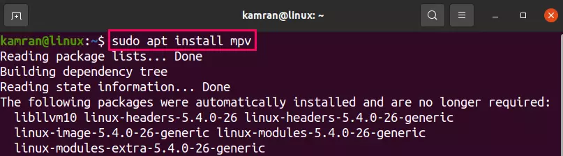 Otu esi etinye MPV Media Player na Ubuntu 20.04 na Linux Mint 20? 8805_2