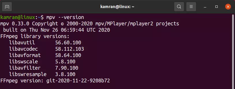 Maitiro ekuisa MPV Media Player paUbuntu 20.04 uye Linux Mint 20? 8805_8