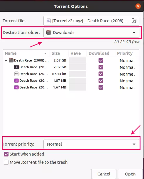 A Transmission 3.00 BitTorrent kliens telepítése az Ubuntu 20.04-ben 8806_12