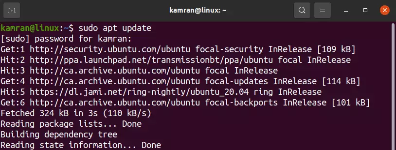 ວິທີການຕິດຕັ້ງ Transmission 3.00 BitTorrent Client ໃນ Ubuntu 20.04 8806_4