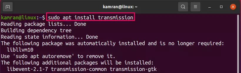 ວິທີການຕິດຕັ້ງ Transmission 3.00 BitTorrent Client ໃນ Ubuntu 20.04 8806_5