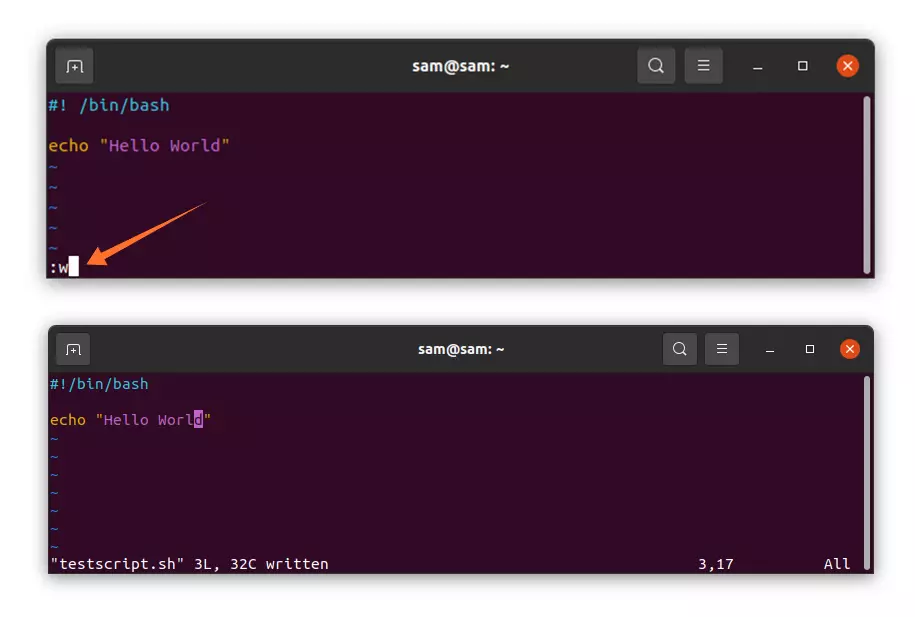 Vim प्रयोग गरेर लिनक्समा सरल शेल स्क्रिप्टहरू कसरी सिर्जना गर्ने 880_3