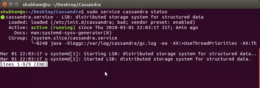 Telepítse az Apache Cassandra-t az Ubuntu-ra 8826_4