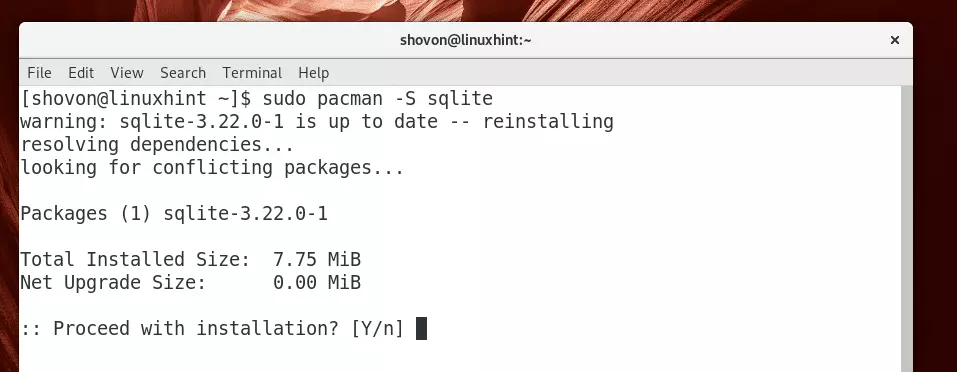 I-install ang Sqlite sa Arch Linux 8859_4