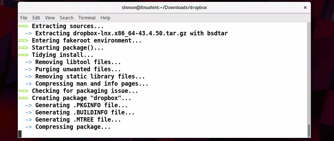 Kako instalirati DropBox na Arch Linux 8862_13