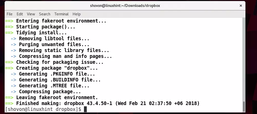 วิธีการติดตั้ง DropBox บน Arch Linux 8862_14