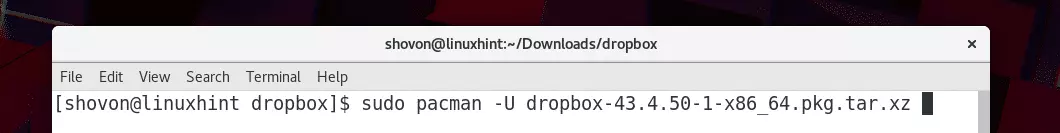 Ինչպես տեղադրել DropBox-ը Arch Linux-ում 8862_16