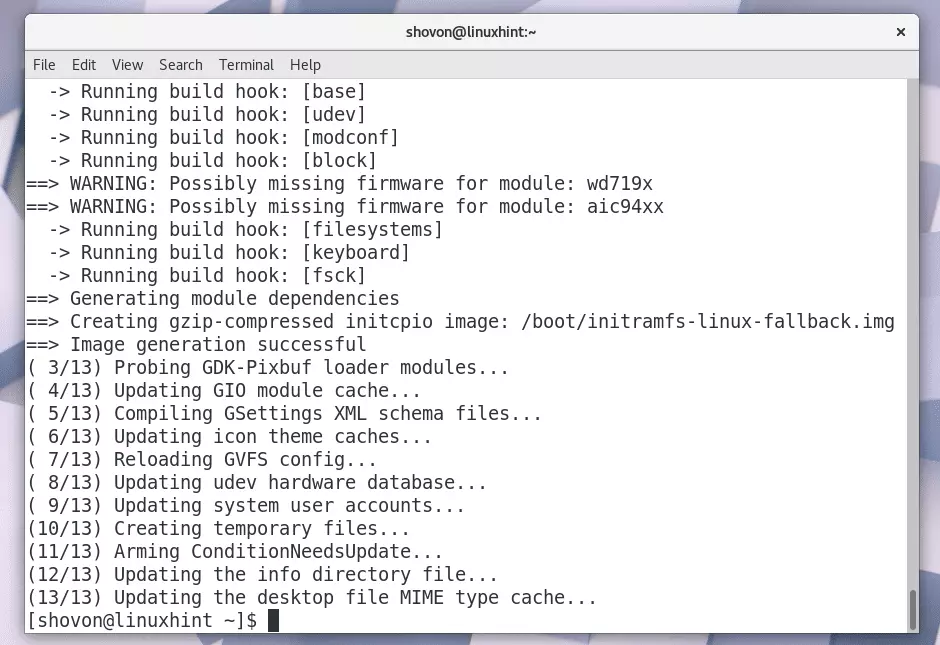 Kuzamura Kernel kuri Arch Linux 8863_5